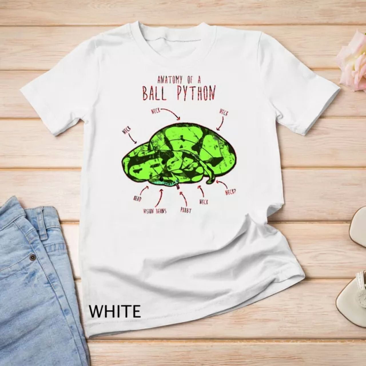 Anatomy Of A Banana Ball Python, Funny Reptile Snake Lover Unisex T ...