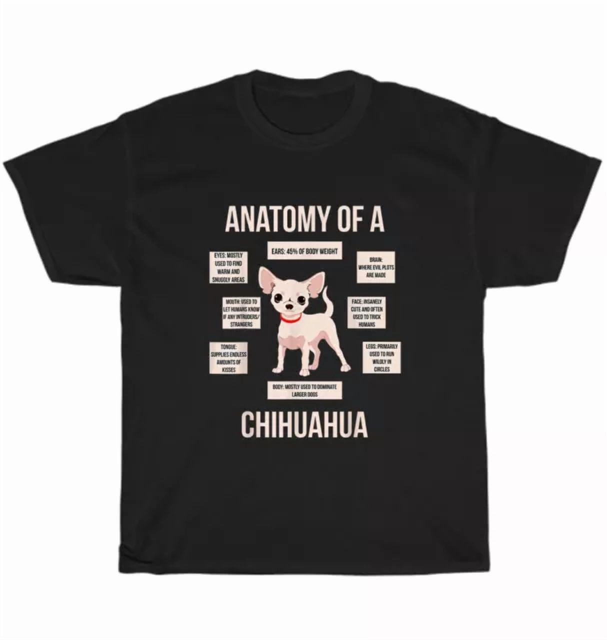 Anatomy Of A Chihuahua Dog Pet Puppy Animal Lover T-Shirt Unisex Tee ...