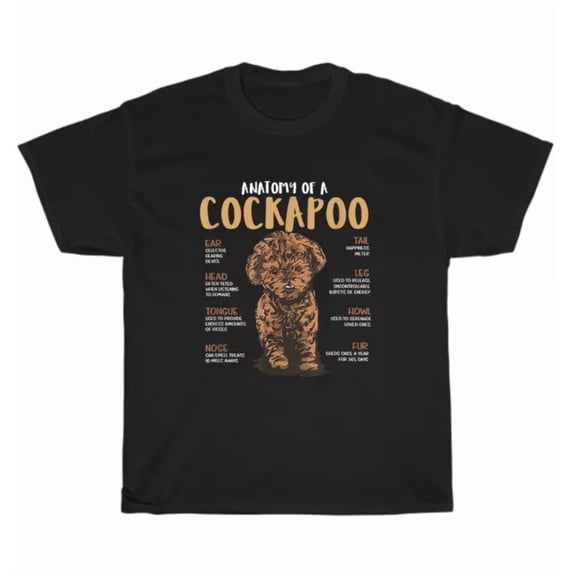 Anatomy Of A Cockapoo Breed Dog Pet Hound Animal Lover T-Shirt Unisex ...