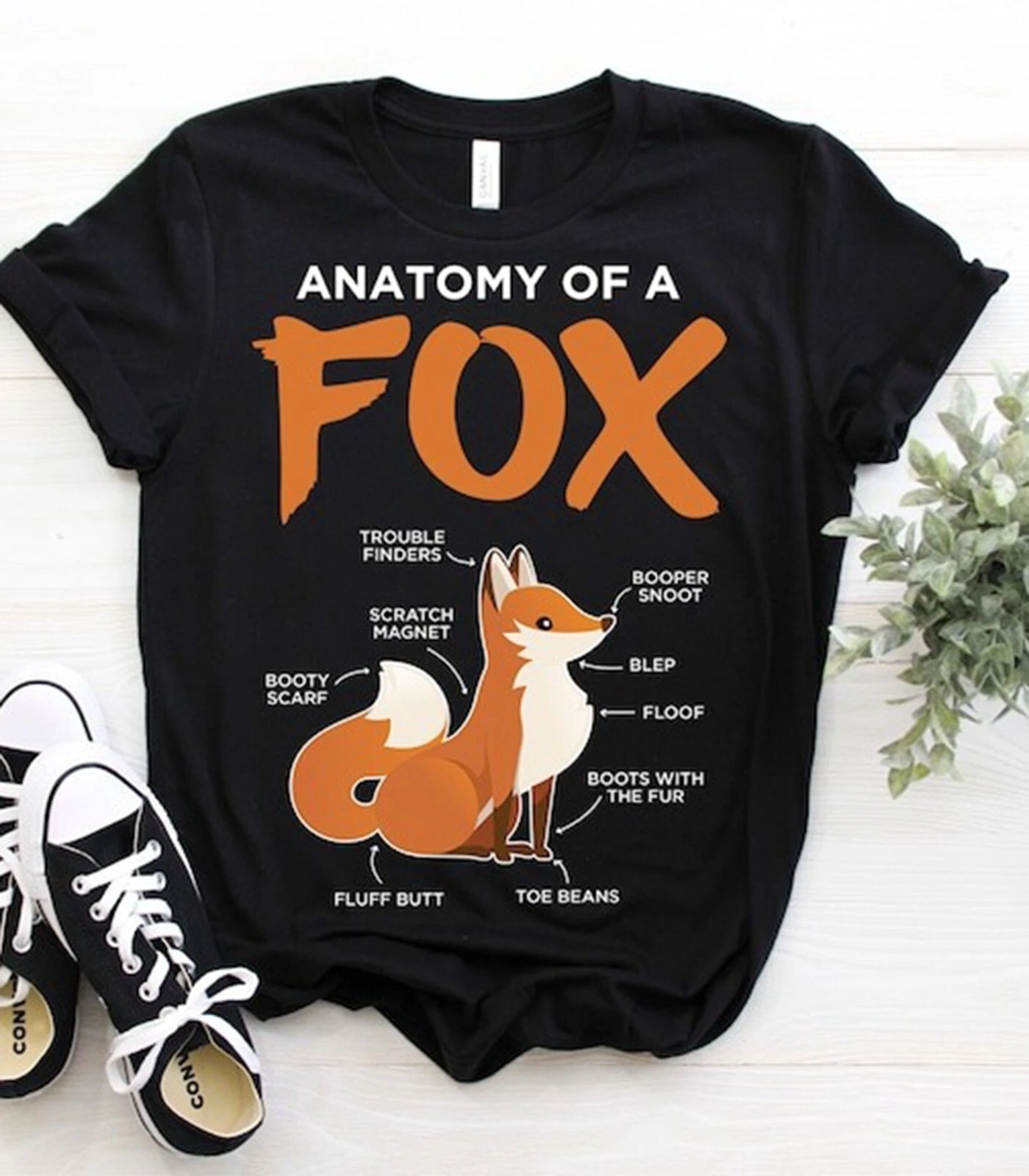 Anatomy Of A Fox Funny T-Shirt, Red Foxes Lovers, Adorable Cute Animals ...