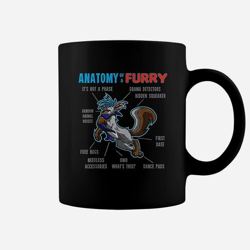 Anatomy Of A Furry Cartoon Wolf Coffee Mug - Walmart.com