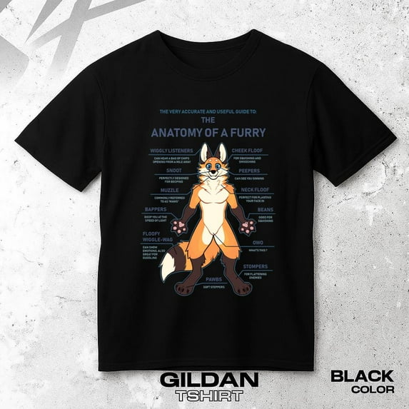 Anatomy Of A Furry Funny Animal Fandom Fursuit Art Fan Gift Unisex T ...