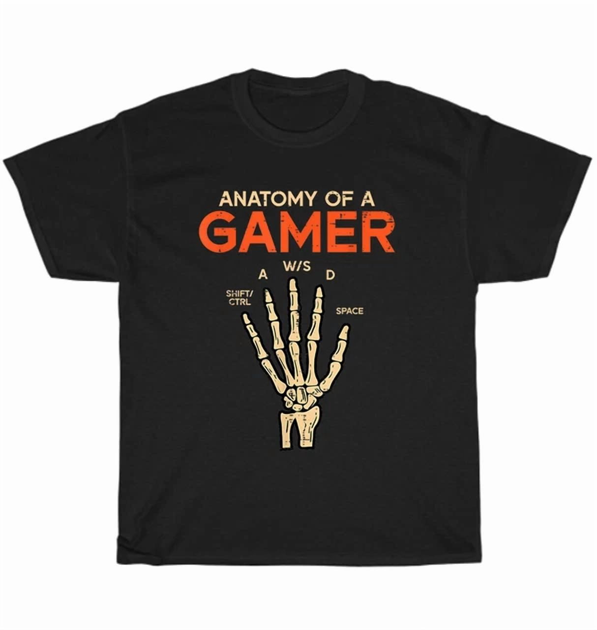 Anatomy Of A Gamer Skeleton Hand Video Game T-Shirt Unisex Tee Gift New ...