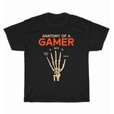 Anatomy Of A Gamer Skeleton Hand Video Game T-Shirt Unisex Tee Gift New ...