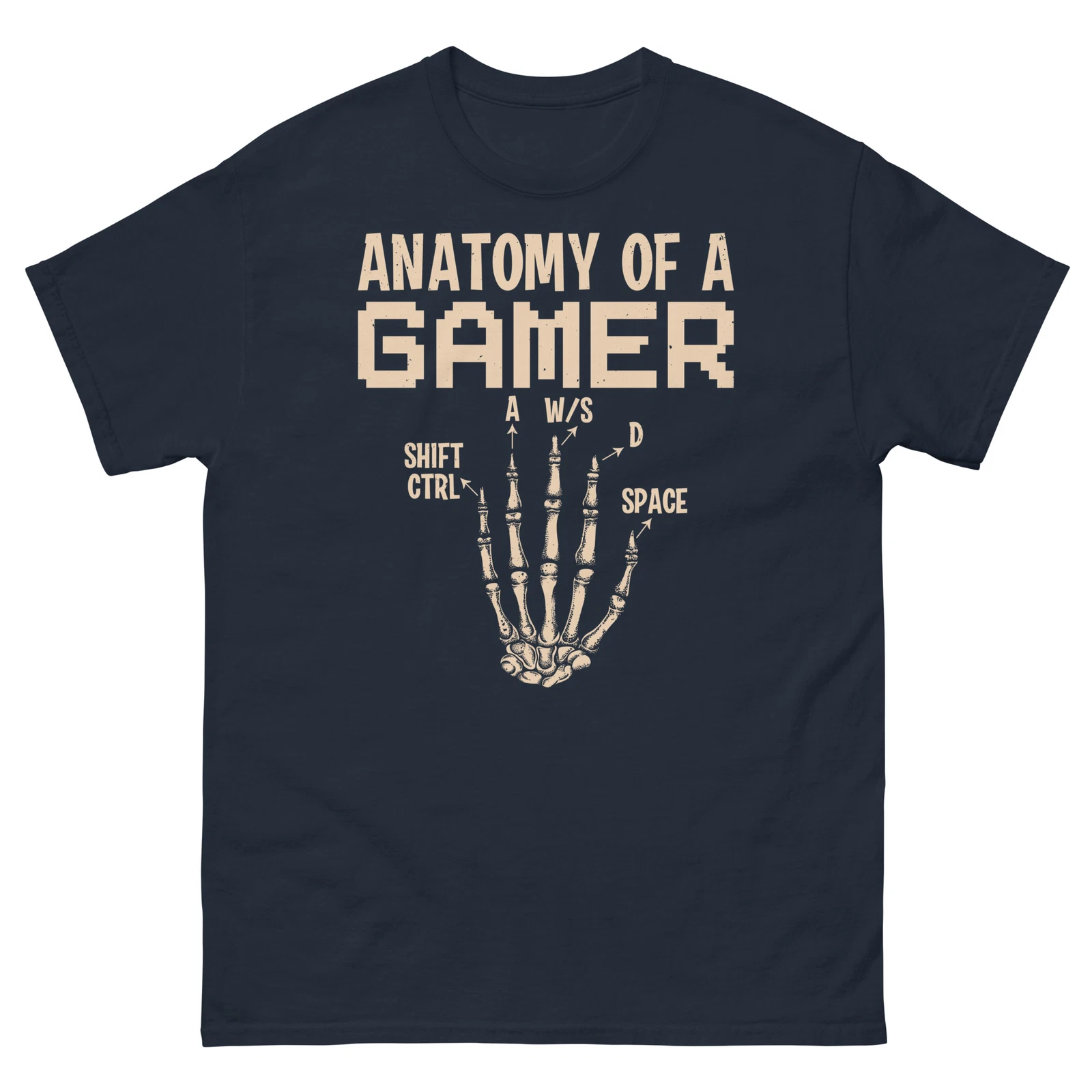 Anatomy Of A Gamer Video Games Keyboard Controller Geek Unisex Vintage ...