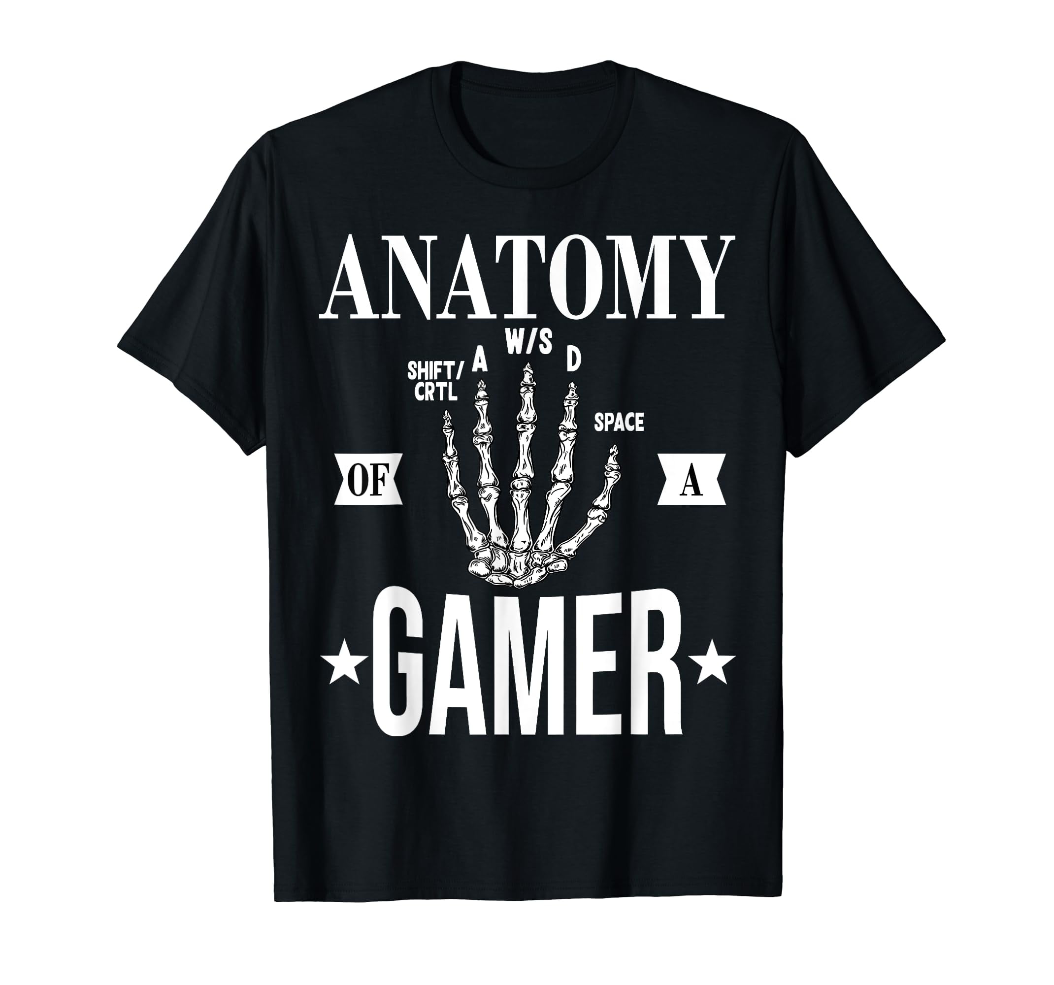 Anatomy Of A Gamer WASD Funny T-Shirt T-Shirt - Walmart.com