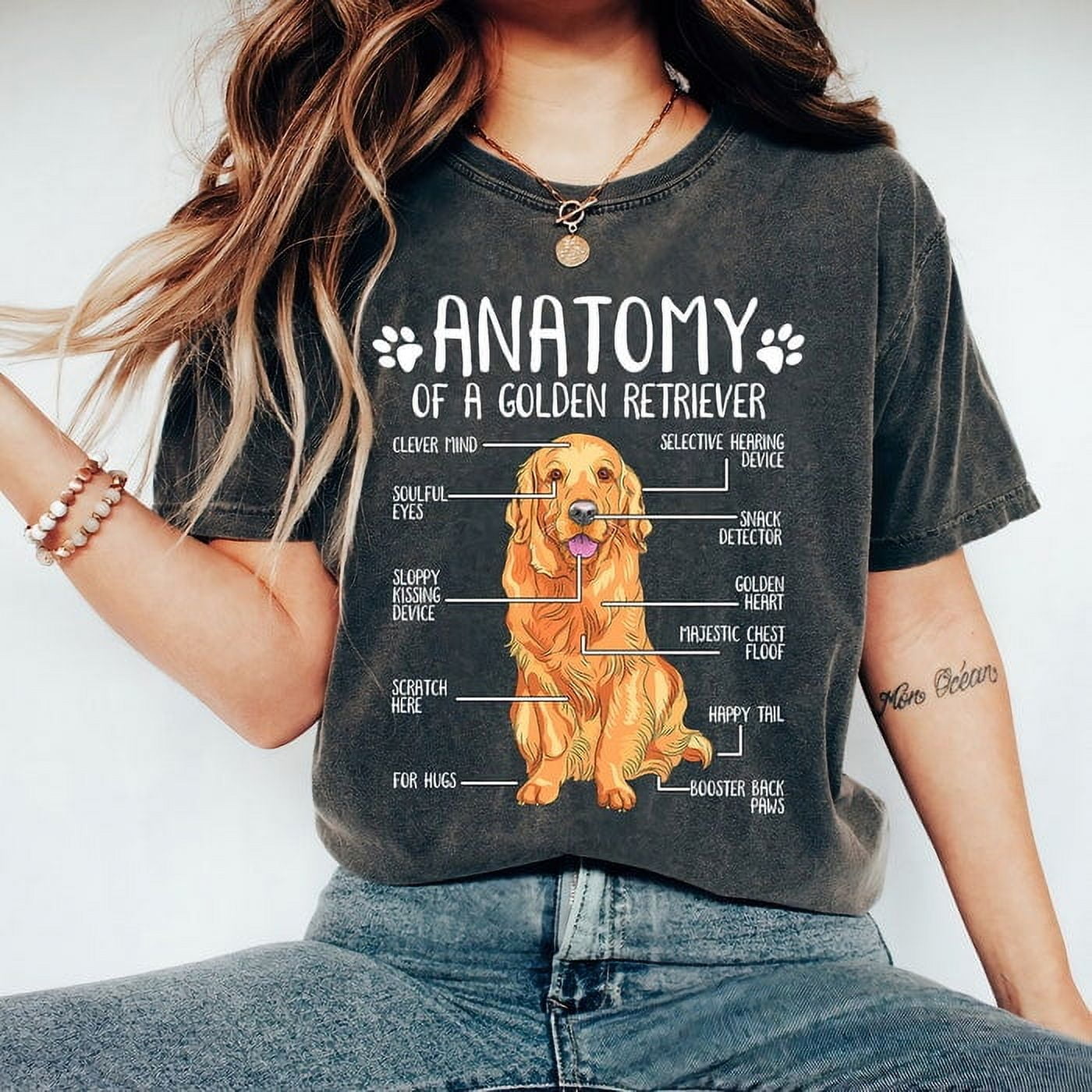 Anatomy Of A Golden Retriever Shirt, Golden Retriever Dog Shirt,Dog Mom,Dog Dad,Dog Owner Shirt ...