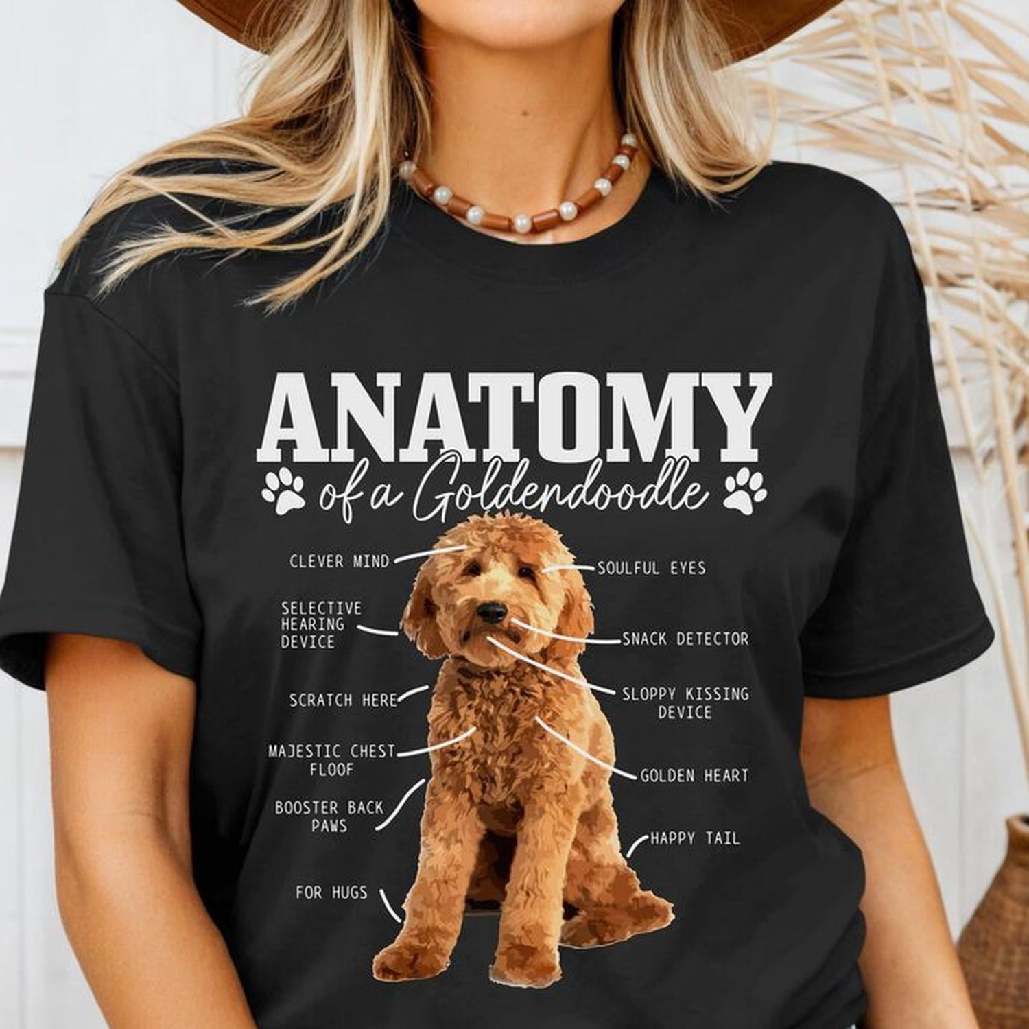 Anatomy Of A Goldendoodle TShirt Funny Cute Golden Doodle Mom Shirt Dog ...