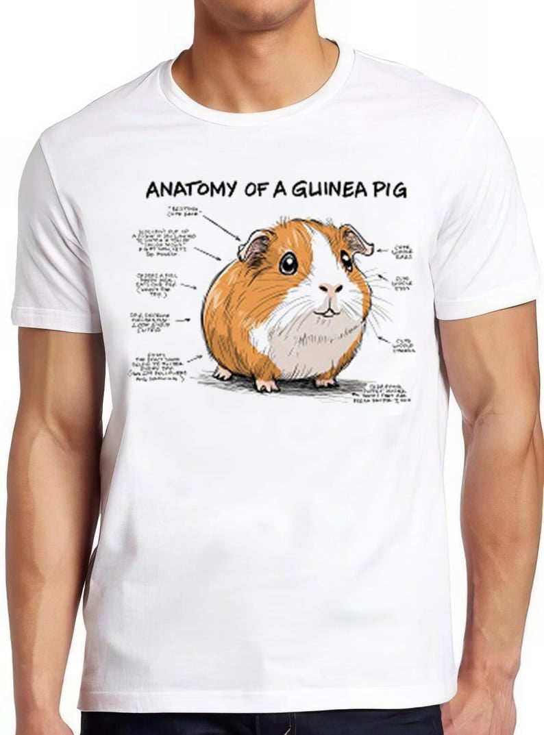 Anatomy Of A Guinea Pig Tee – Funny Retro Men Women Cool Gift Shirt ...