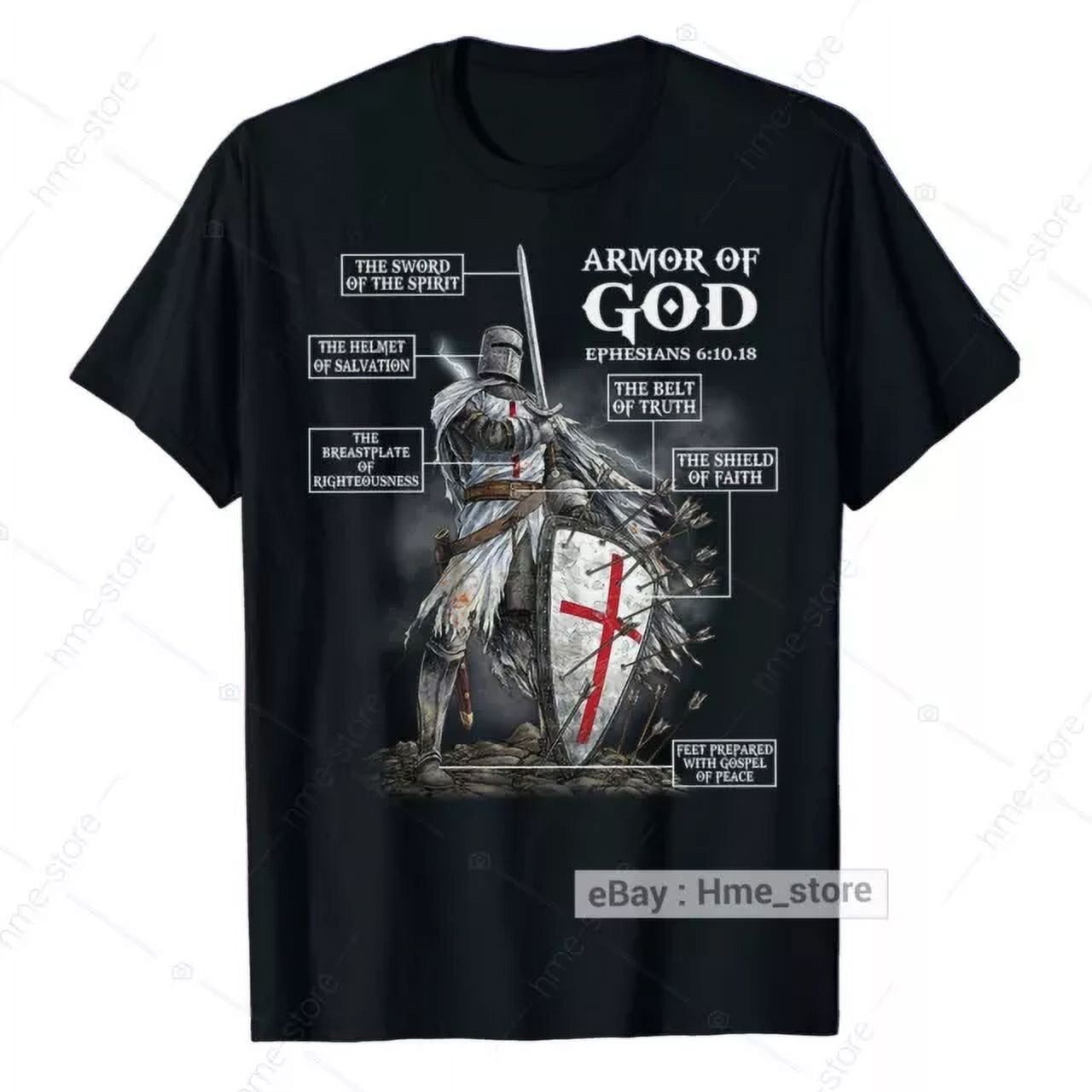 Anatomy Of A Knight Templar T-Shirt Armor Of God Christian Warrior ...