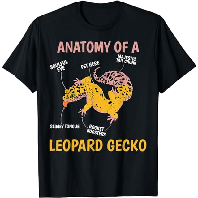 Anatomy Of A Leopard Gecko Mom Dad Reptile Leopard Gecko T-Shirt ...