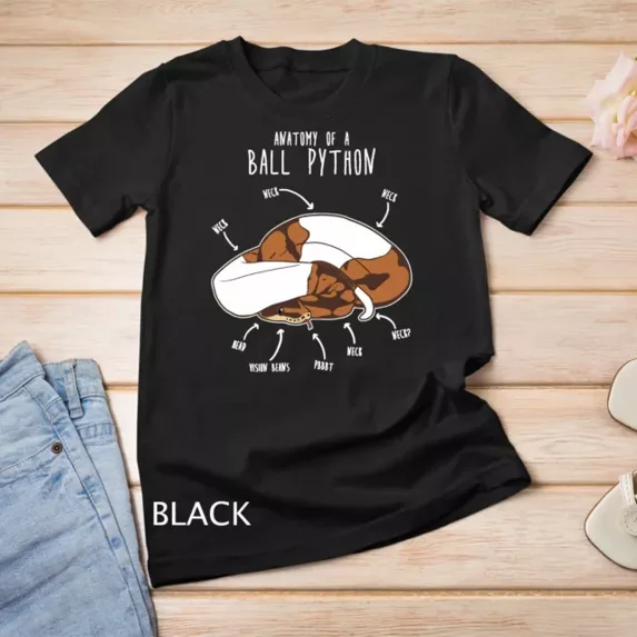 Anatomy Of A Piebald Ball Python, Funny Reptile Snake Lover Unisex T ...