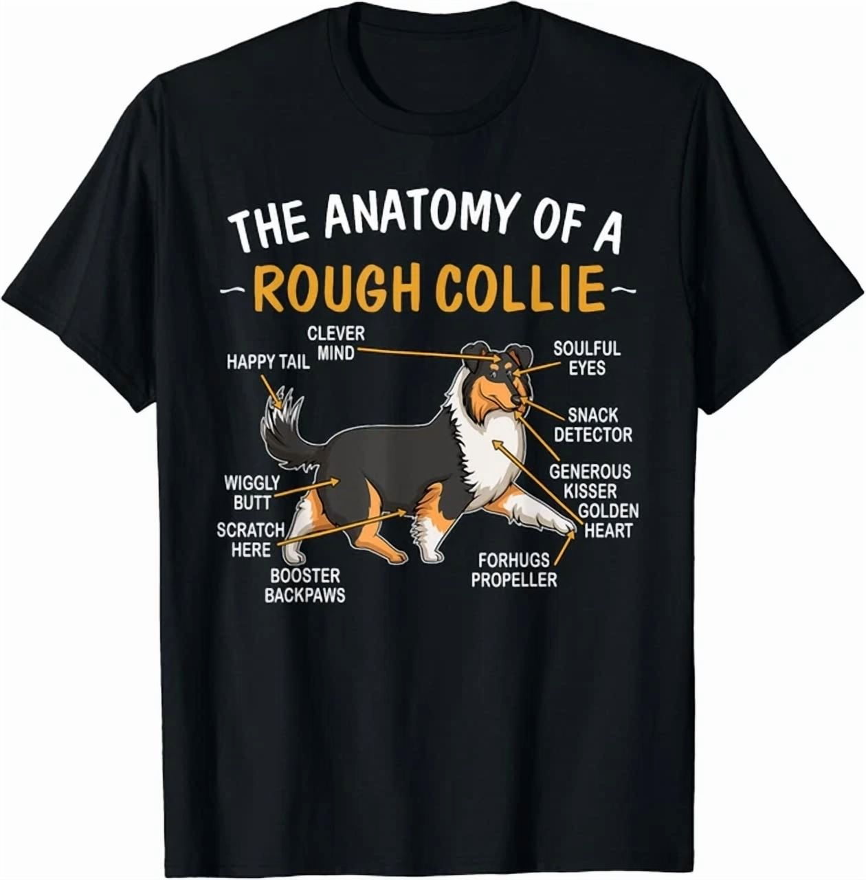 Anatomy Of A Rough Collie For Dog Lovers Gift Unisex T-Shirt - Walmart.com