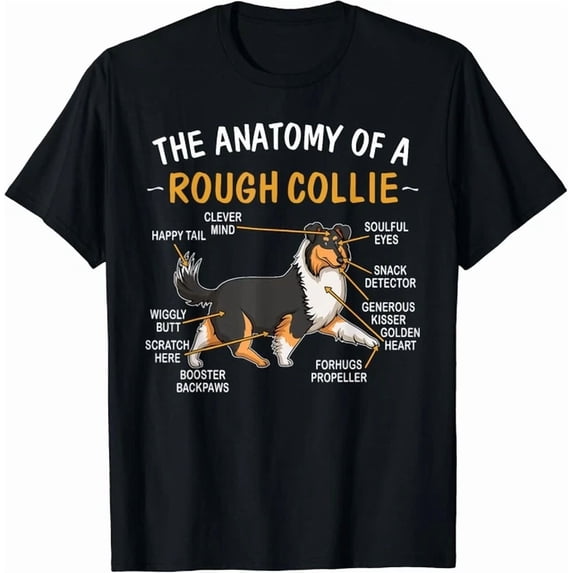 Anatomy Of A Rough Collie For Dog Lovers Gift Unisex T-Shirt - Walmart.com