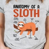 Anatomy Of A Sloth Shirt Sloth Lover Gift Funny Lazy Animal Sloth Gift ...