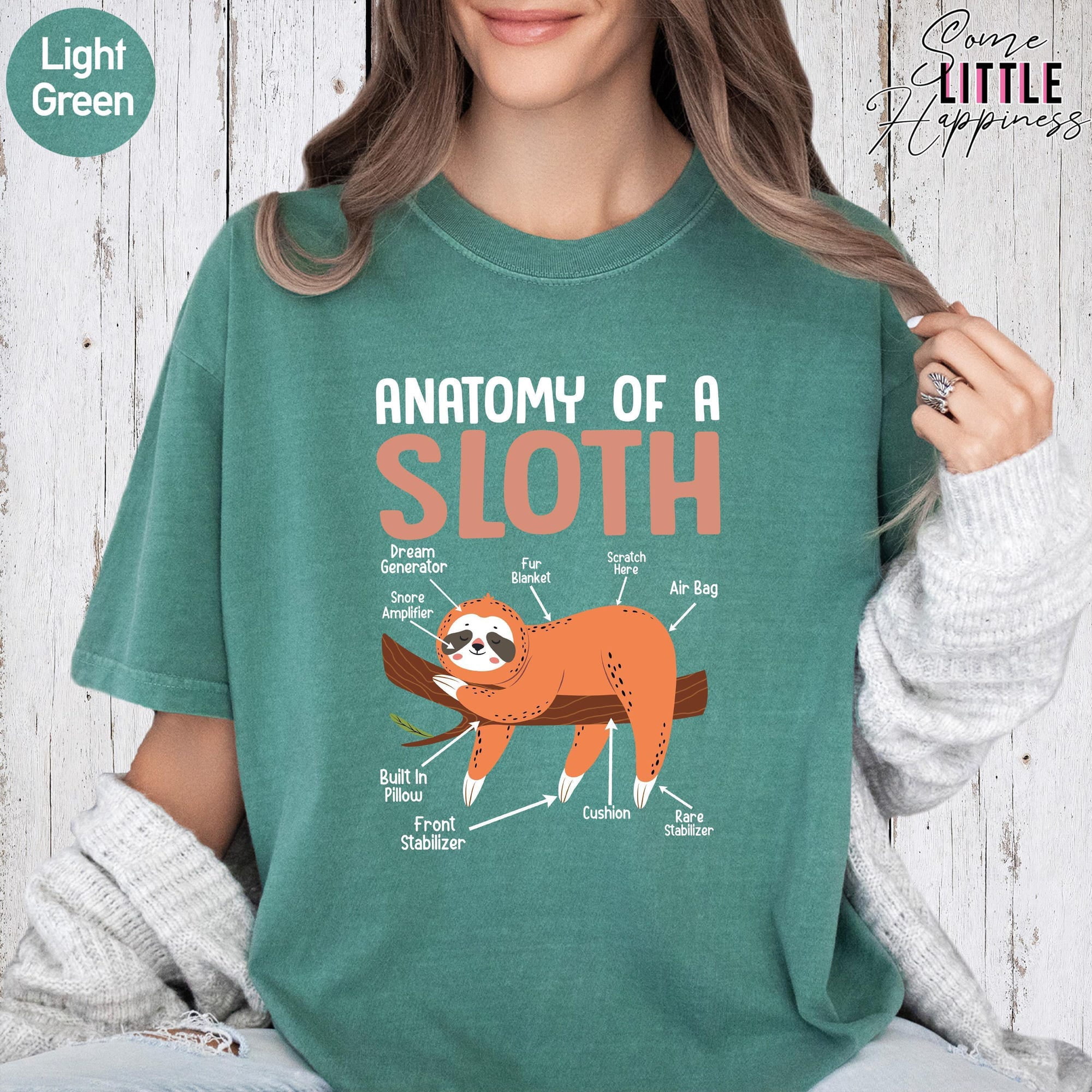 Anatomy Of A Sloth Shirt Sloth Lover Gift Funny Lazy Animal Sloth Gift ...