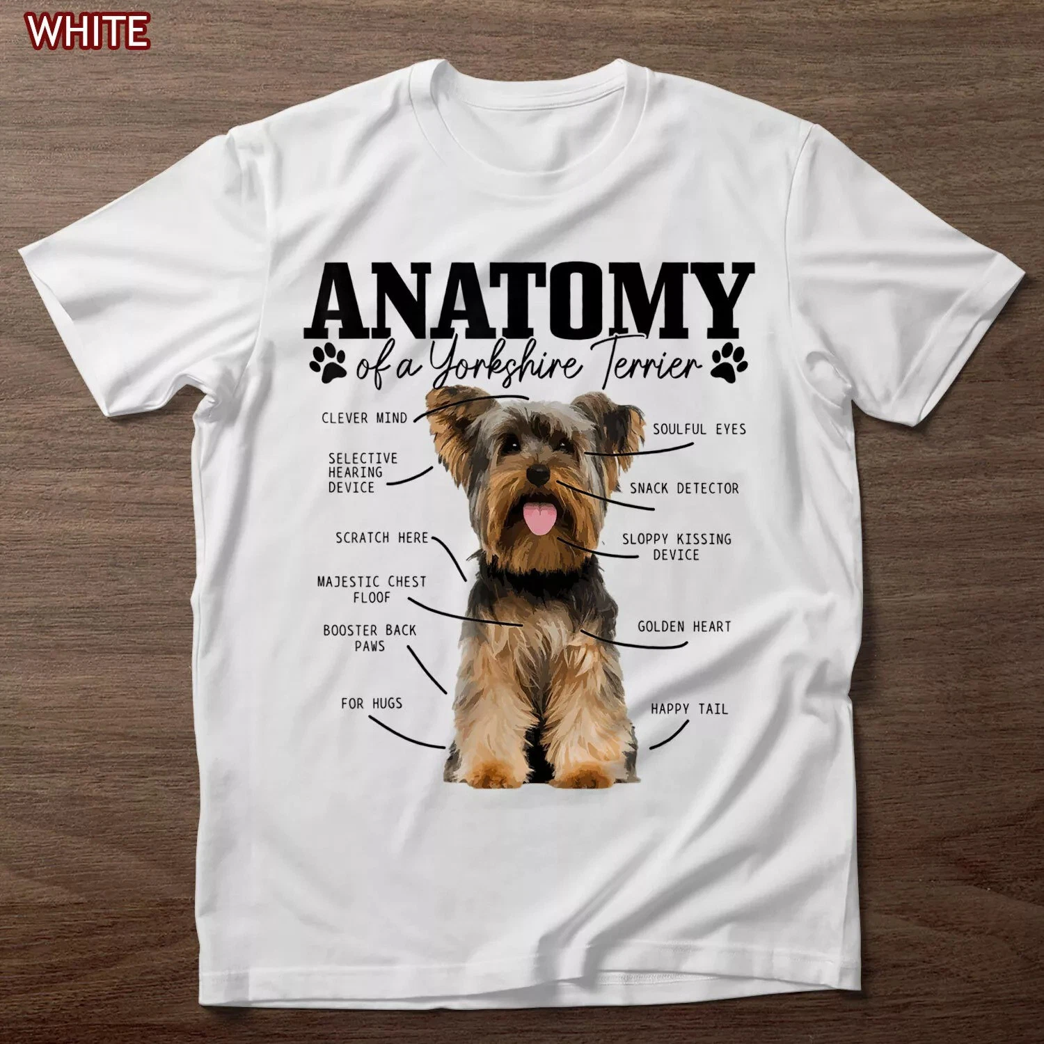 Anatomy Of A Yorkshire Terrier Funny Cute Dog Yorkie Mom Dad T-Shirt ...