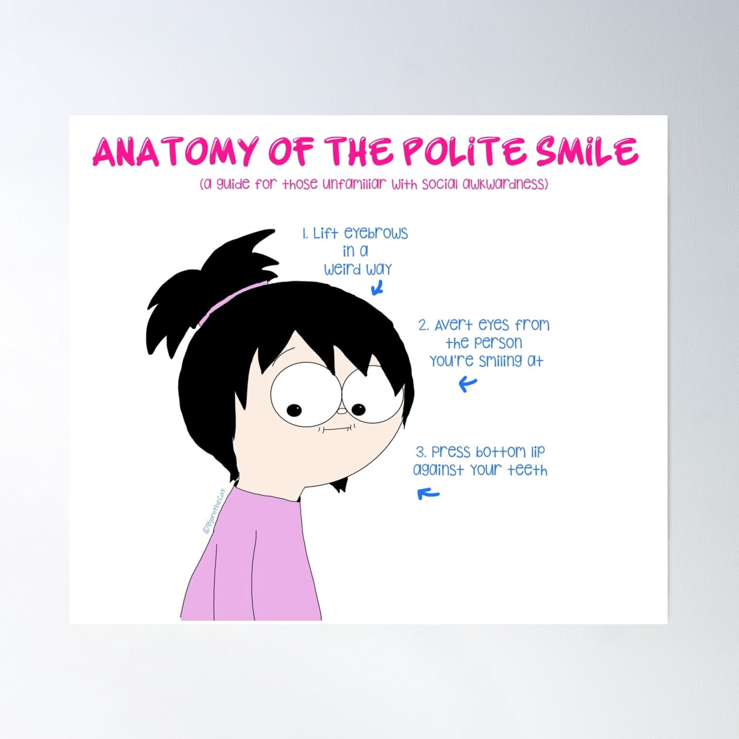 Anatomy Of The Polite Smile Poster Wall Art, Modern Wall Decor, 24x36 ...