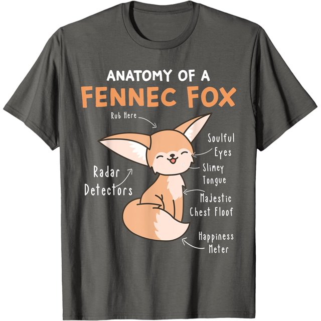 Anatomy Of a Fennec Fox Cute Fennec Fox Lover Gift Unisex T-Shirt for ...