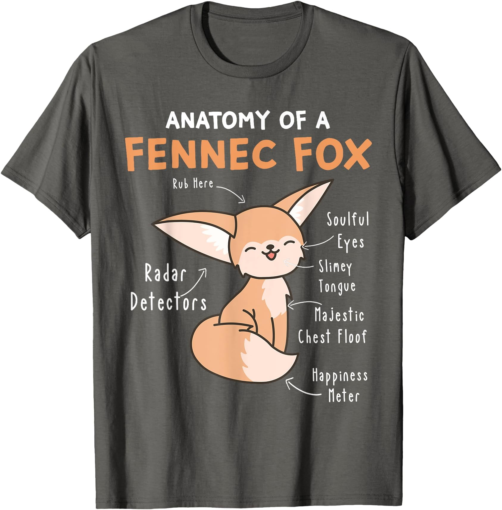 Anatomy Of a Fennec Fox Cute Fennec Fox Lover Gift Unisex T-Shirt for ...
