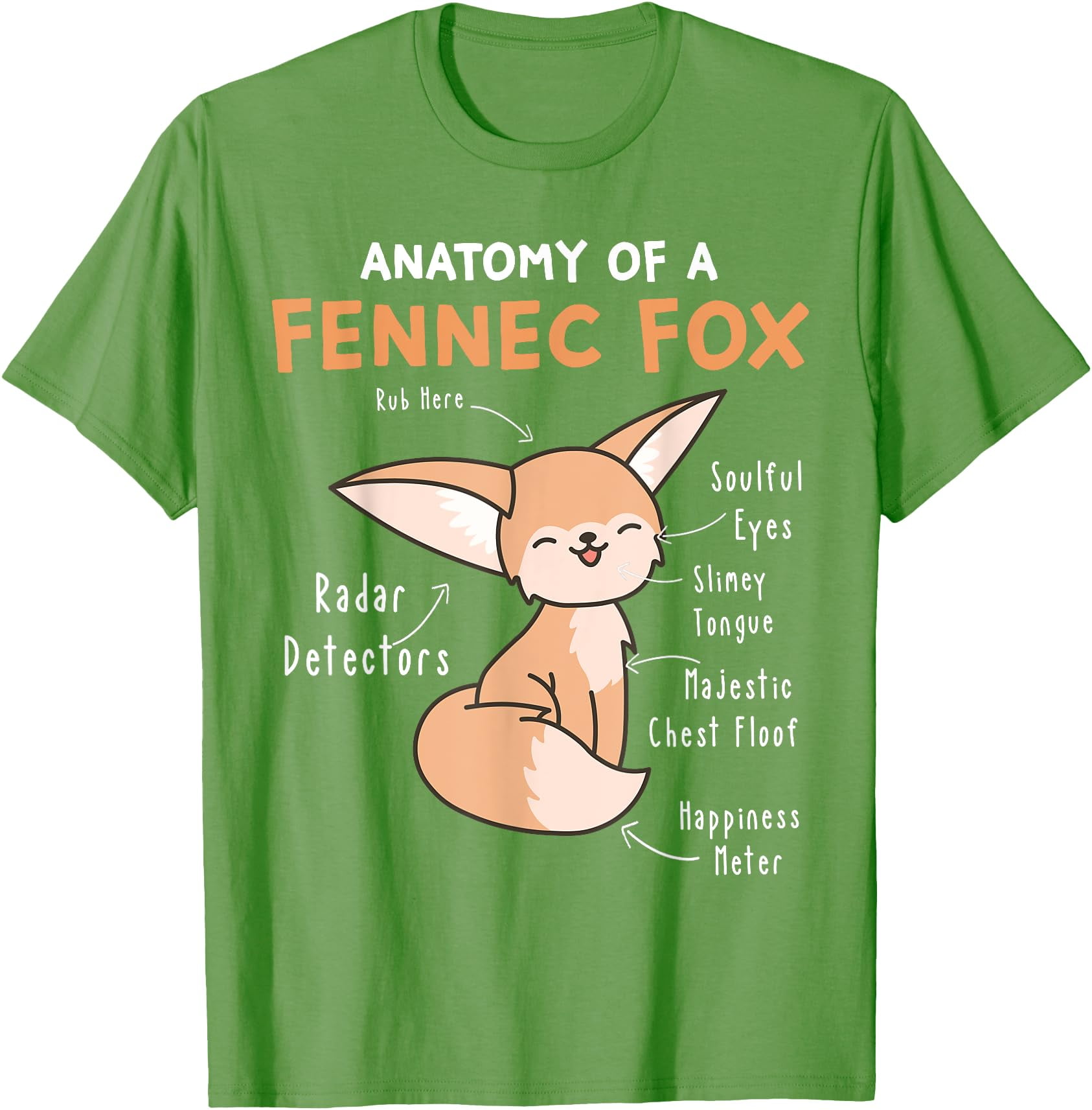Anatomy Of a Fennec Fox Cute Fennec Fox Lover Gift Unisex T-Shirt for ...