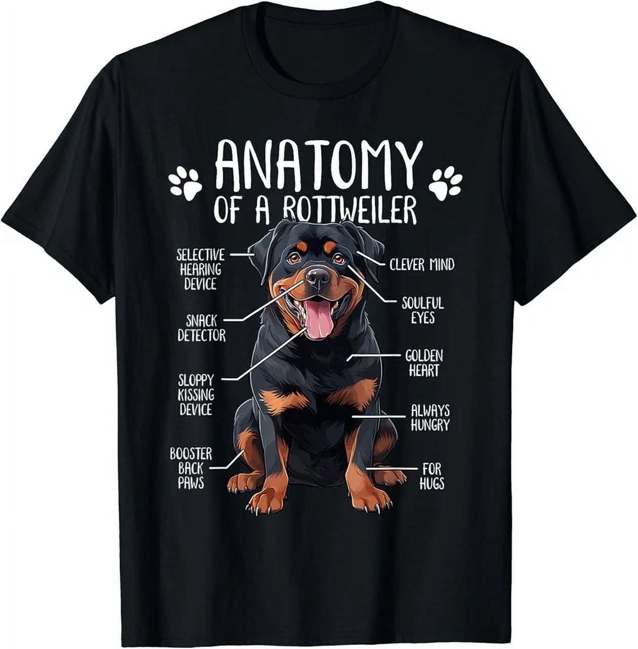 Anatomy Rottweiler Dog Owner Rottie Dad Mom Pet Lover Gift Unisex T ...