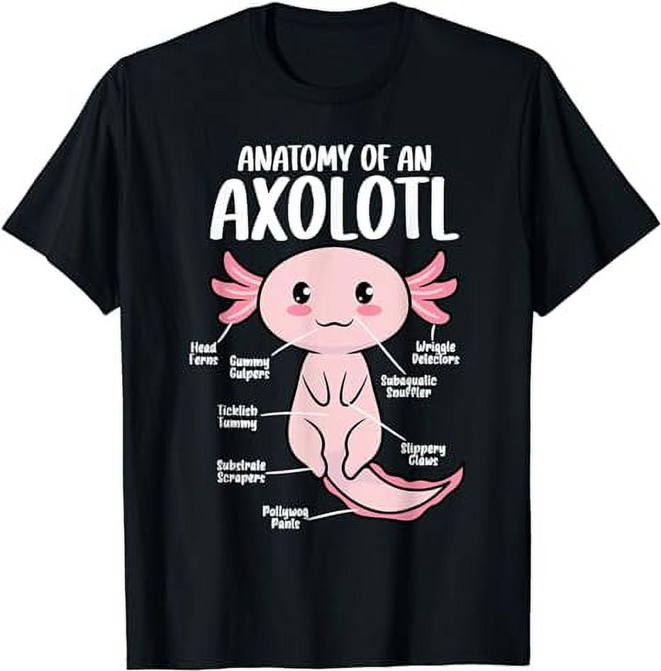 Anatomy of An Axolotl Shirt Funny Axolotls Biology Science T-Shirt ...