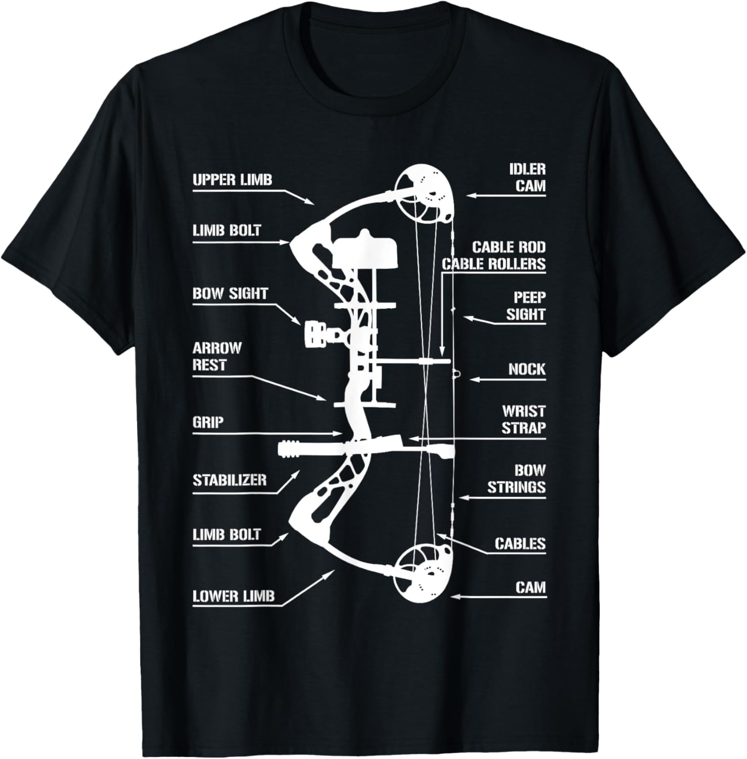 Anatomy of Archery Bow Hunting - Bowhunting T-Shirt - Walmart.com