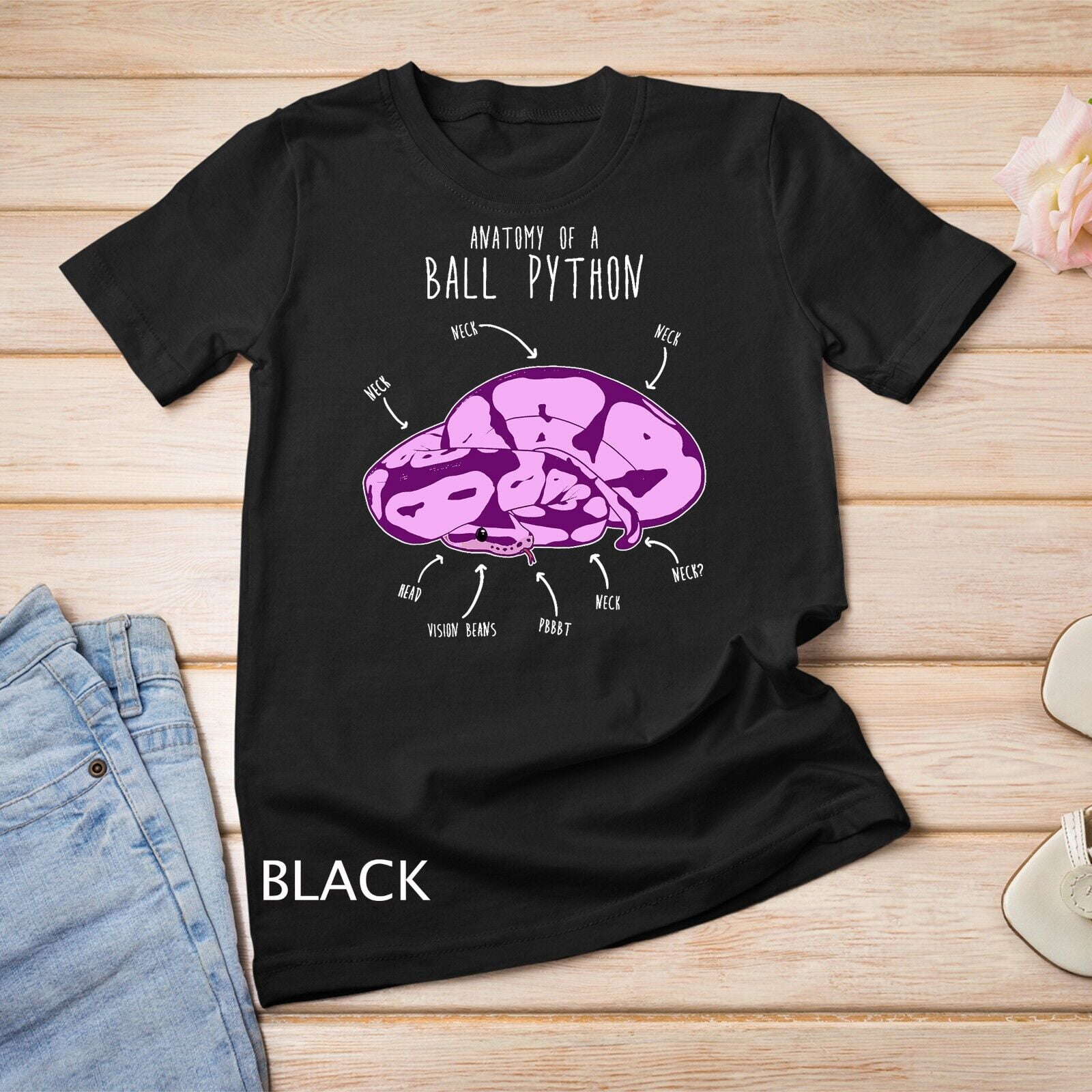 Anatomy of a Ball Python, Funny Pet Reptile Snake Lover T-Shirt Unisex T-shirt - Walmart.com