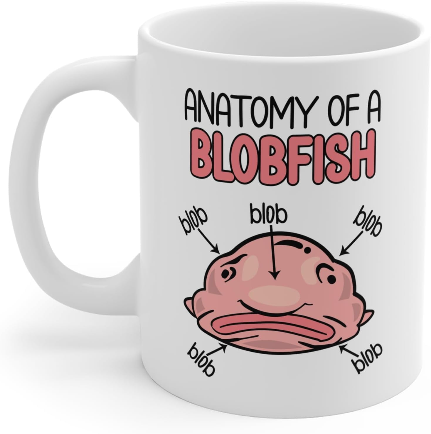 Anatomy of a Blobfish Cup, Funny Blob Fish Lover Coffee Mug Gifts, Cute ...