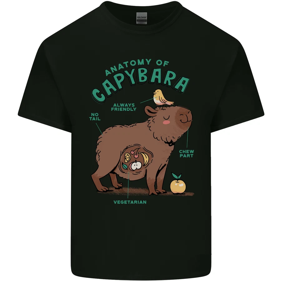 Anatomy of a Capybara Funny Wild Animal Science Diagram Cotton Tee,for ...