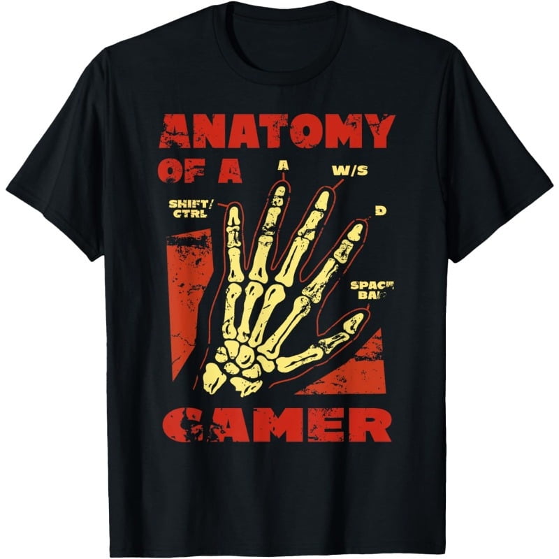 Anatomy of a Gamer Video Game Player Gamer T-Shirt - Walmart.com