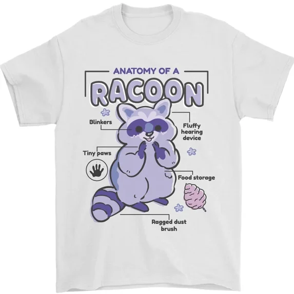 Anatomy of a Racoon Funny T-Shirt - Walmart.com
