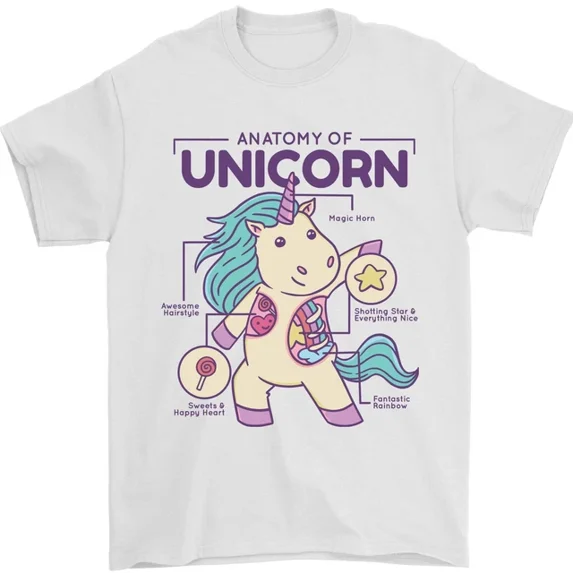 Anatomy of a Unicorn Funny Fantasy T-Shirt - Walmart.com