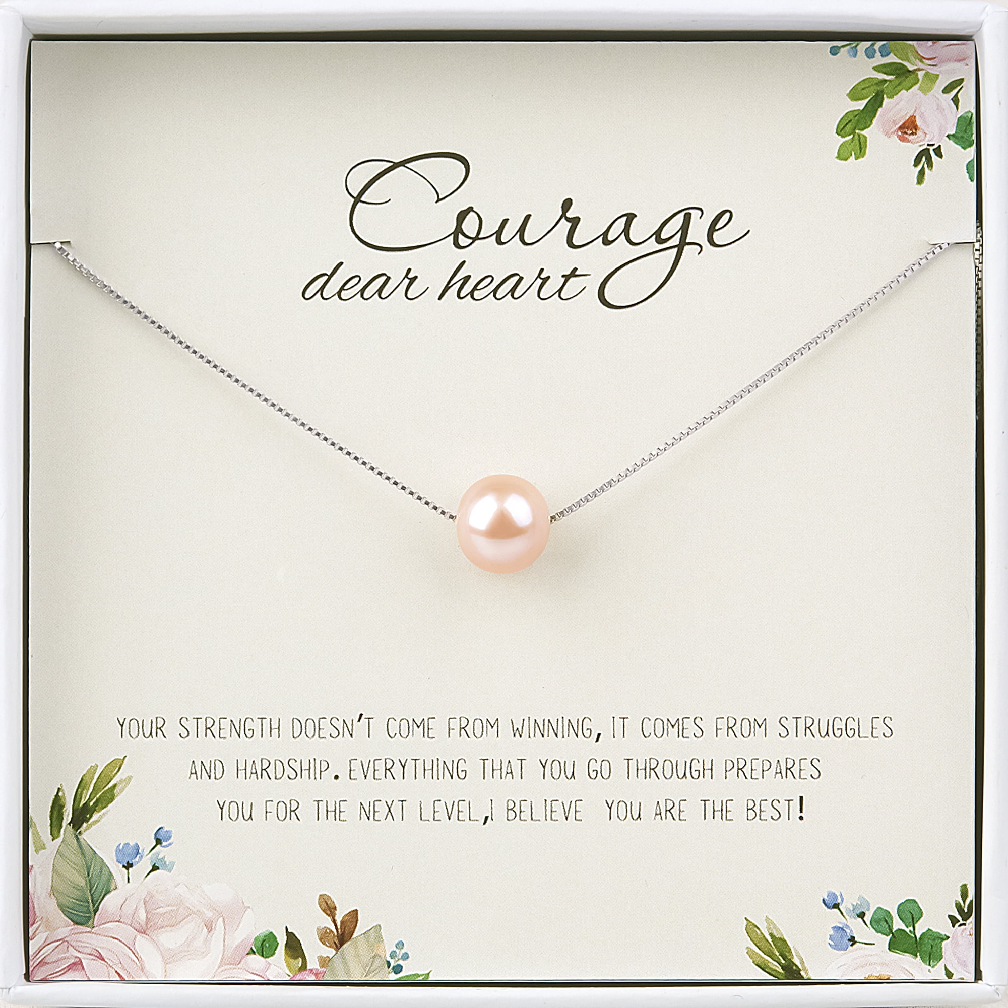 Anavia Encouragement Gift, Courage Dear Heart Necklace, Strength ...