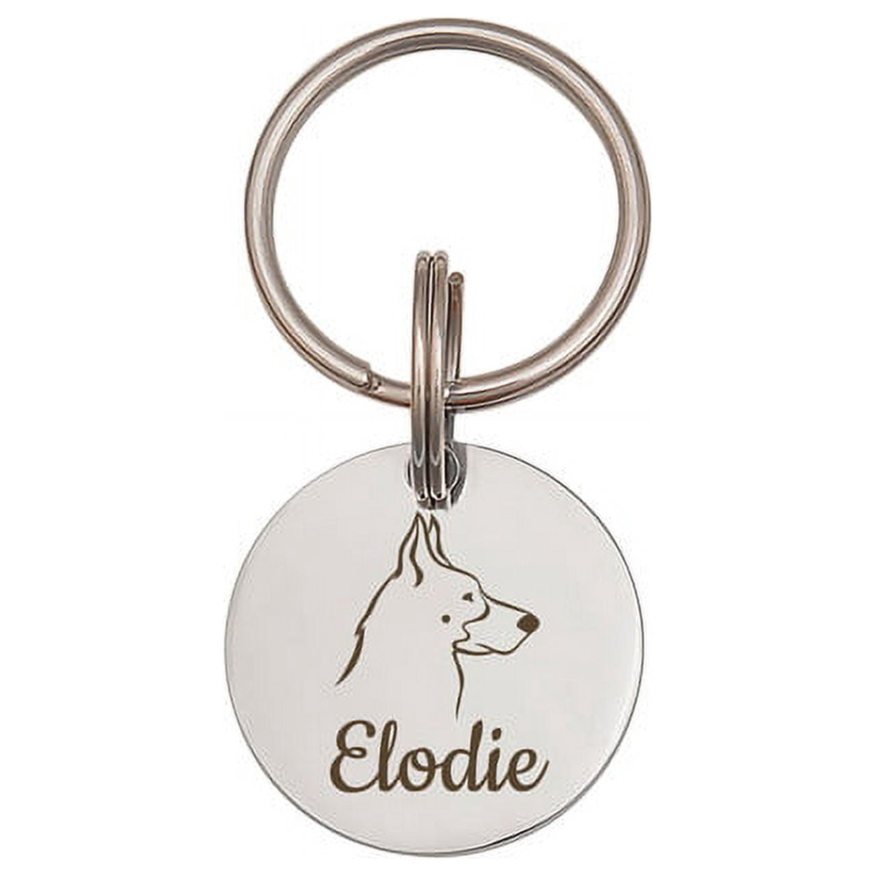 Anavia Metal Stainless Steel Round Name - Dog Icon Birthday Holiday ...