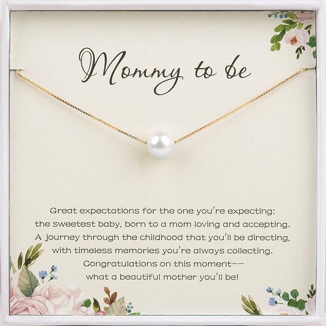 Anavia Mommy To Be Pearl Gift Necklace, G Pregnancy Gift for a ...