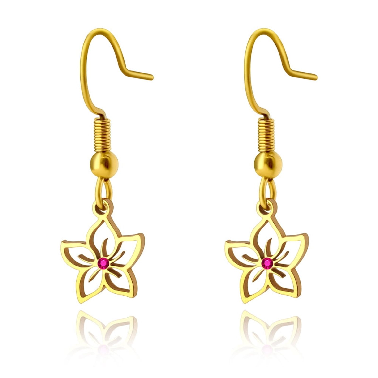 Anavia Personalized Birth Month Flower Dangling Earrings, Floral ...