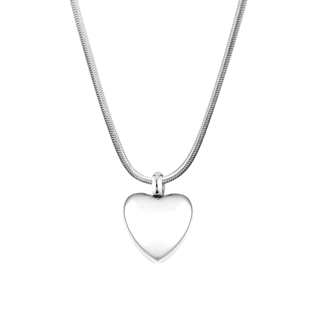 Anavia Stainless Steel Silver Mini Heart Human Ashes Container ...