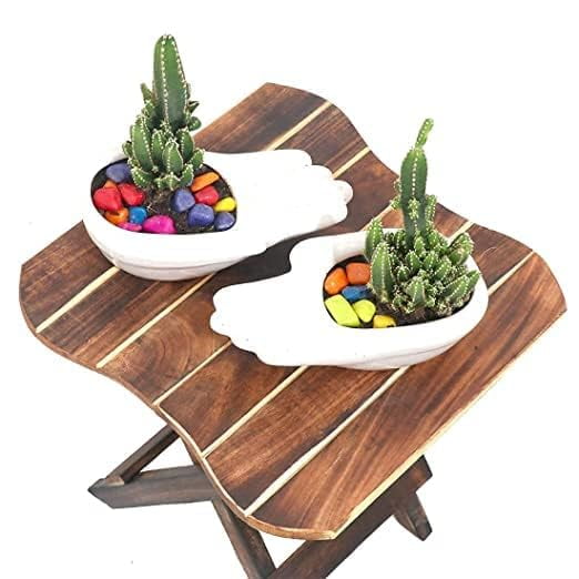 Anaya Afroz Wooden Folding Square Bed Side Tableend TableOutdoor ...