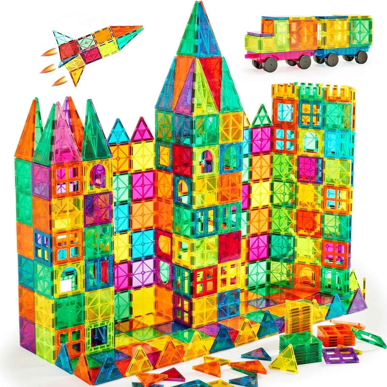 Anbalulu Magnetic Building Tiles, MMF7 134PCS Large Magnet Building Set,Magnetic Blocks, 3D STEM ...