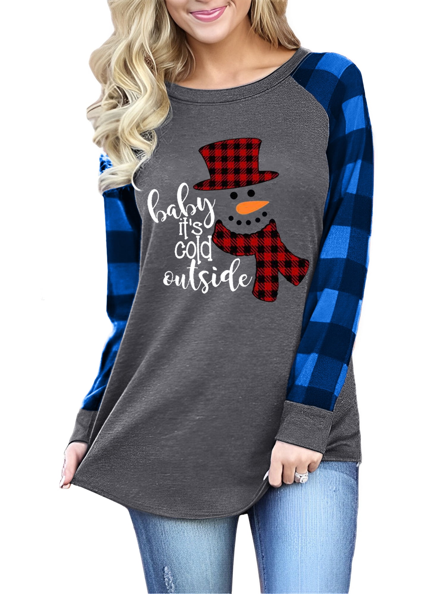 Anbech Baby It's Cold Outside Long Sleeve Shirt for Women Christmas ...