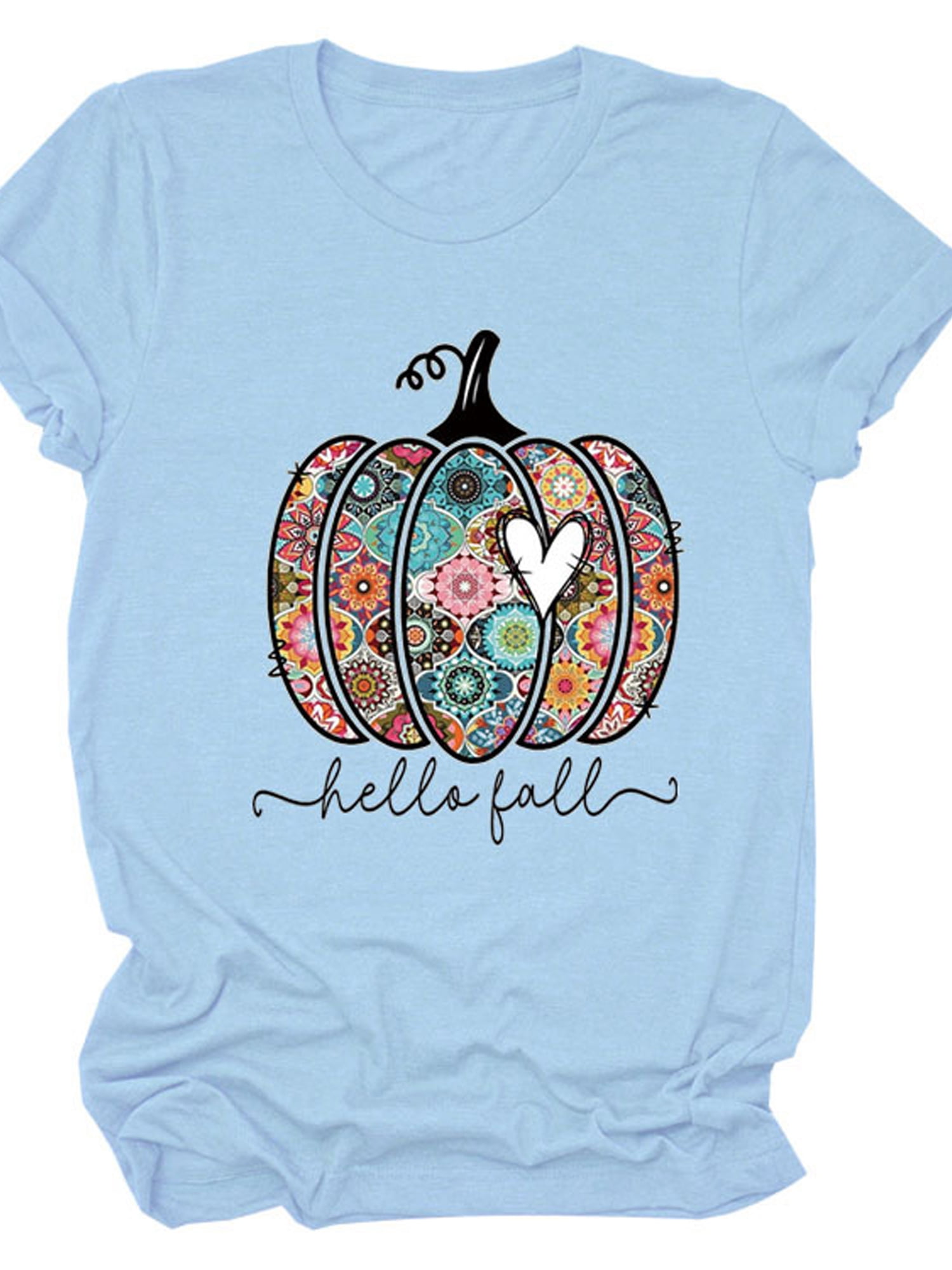 Anbech It's Fall Yall Women Shirt Halloween Casual Tshirts Pumpkin ...