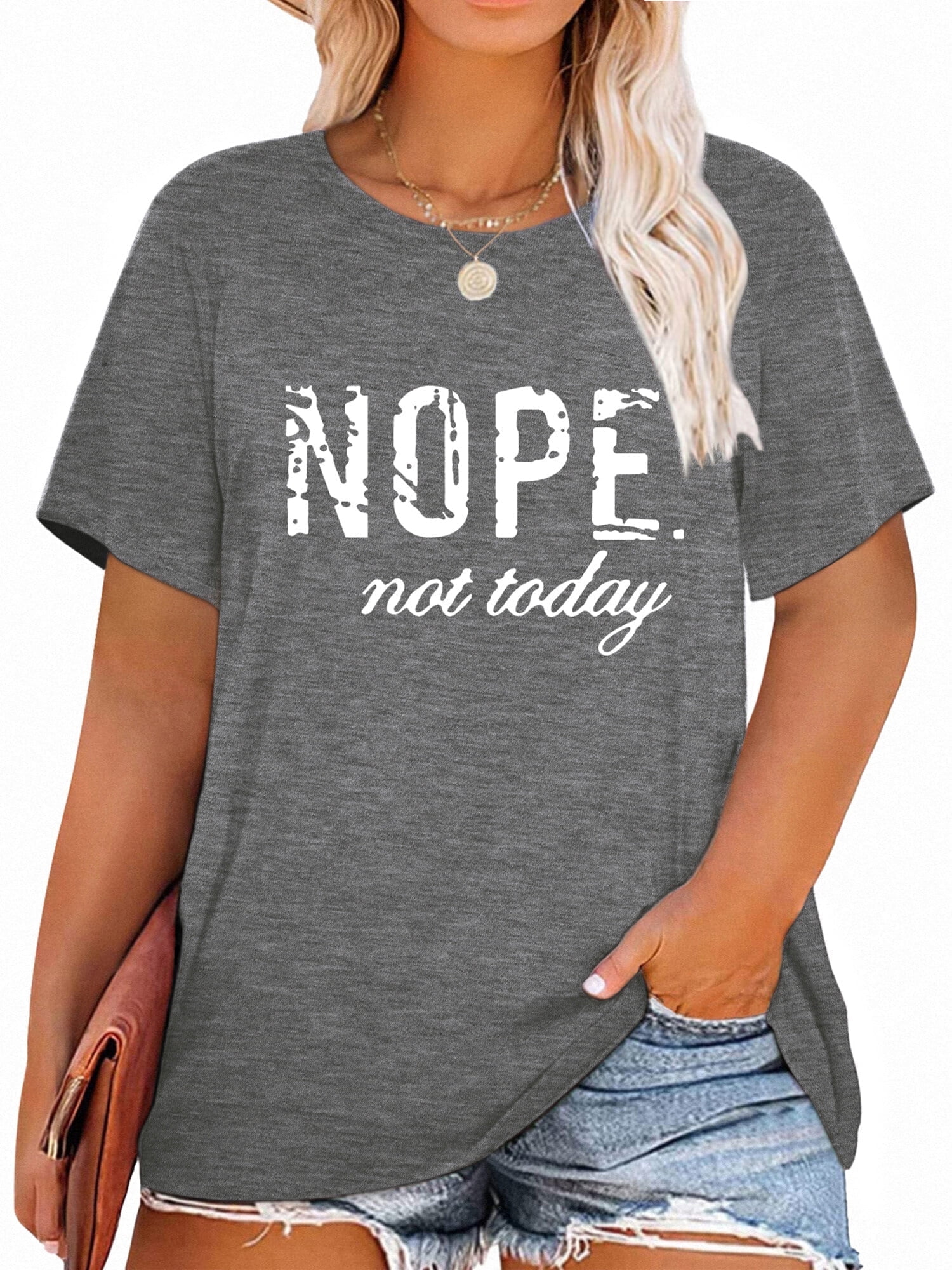 Customer reviews for XCHQRTI Nope Not Today Womens Graphic Shirt ...