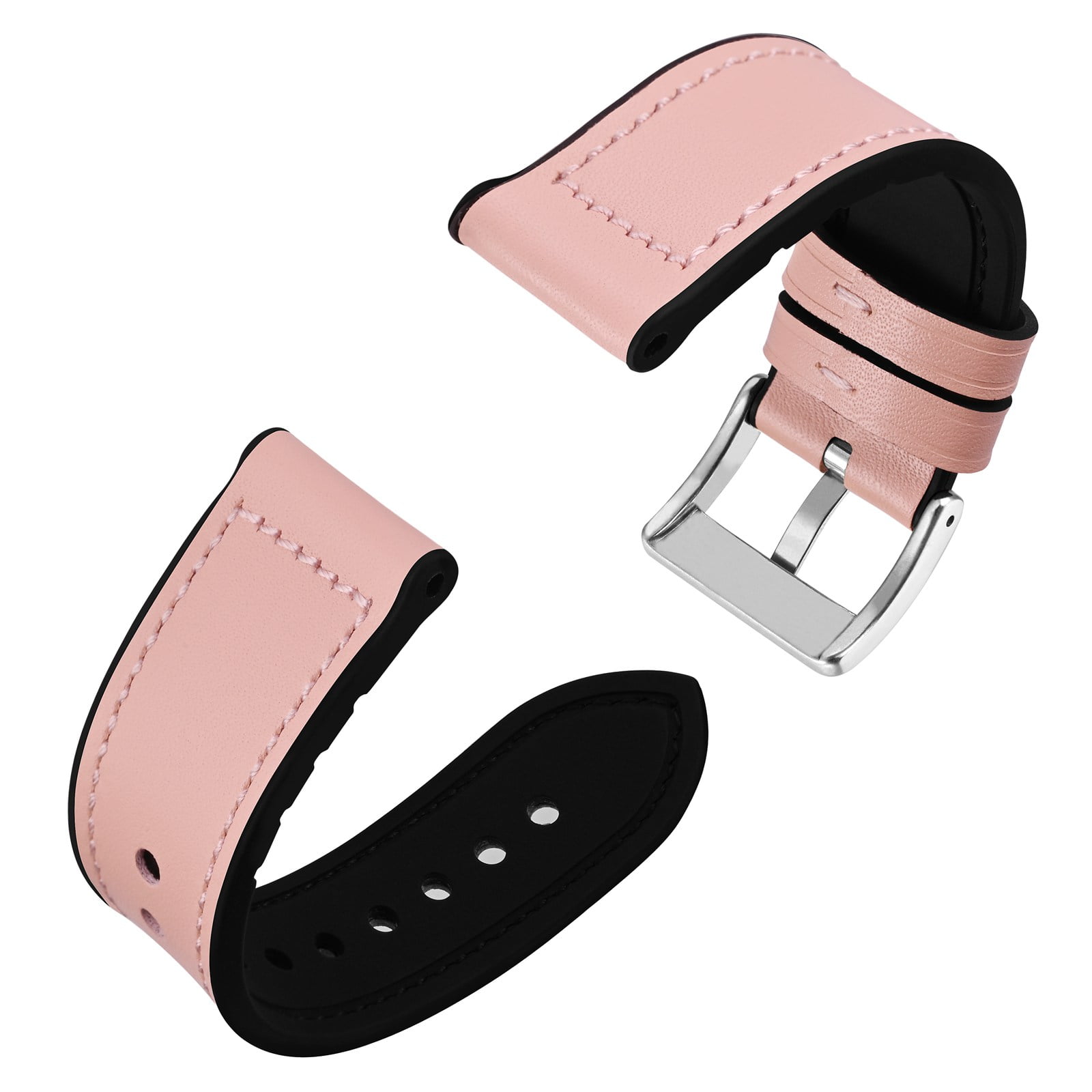 Anbeer 20mm Watch Band for Men and Women,Genuine Leather Hybrid ...