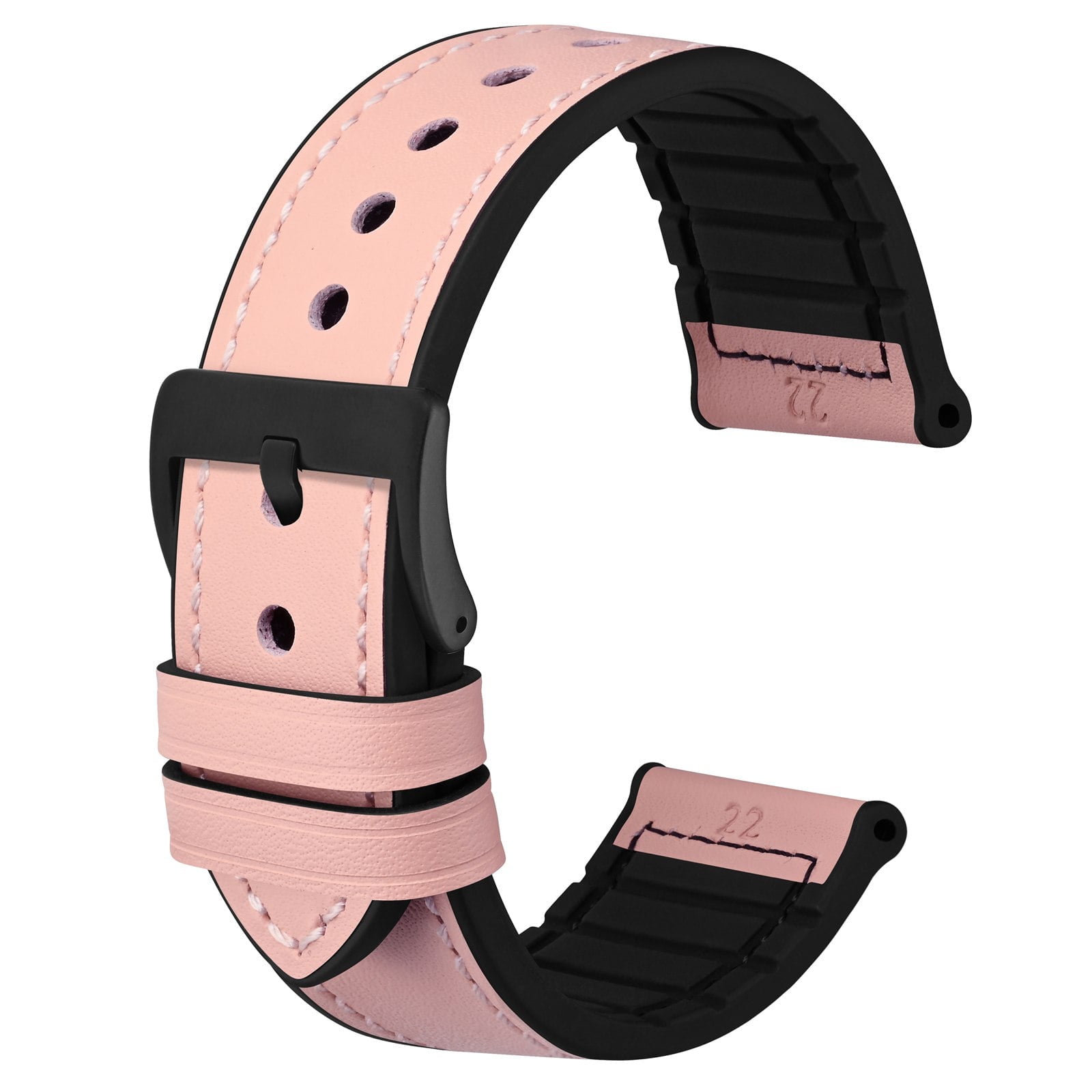 Anbeer 20mm Watch Band for Men and Women,Genuine Leather Hybrid ...