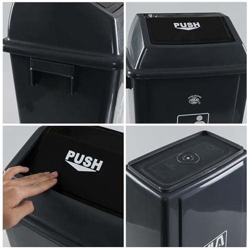 Anbers 13 Gallon Kitchen Trash Can with Swing Lid, 4 Packs, Large ...