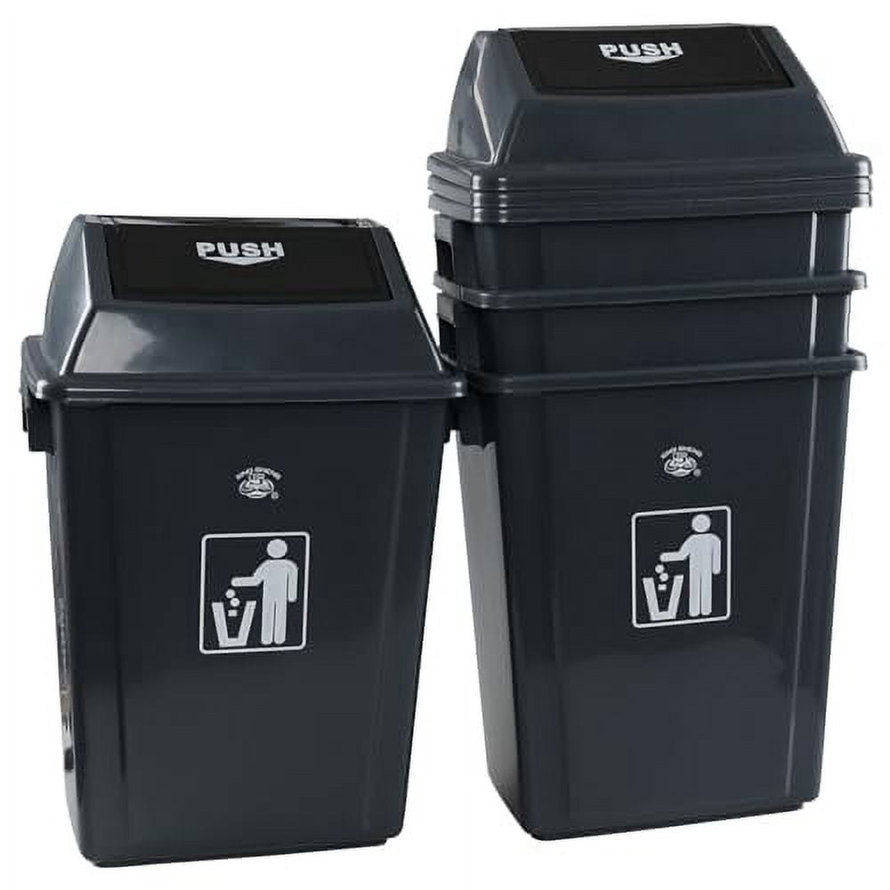 Anbers 13 Gallon Kitchen Trash Can with Swing Lid, 4 Packs, Large ...