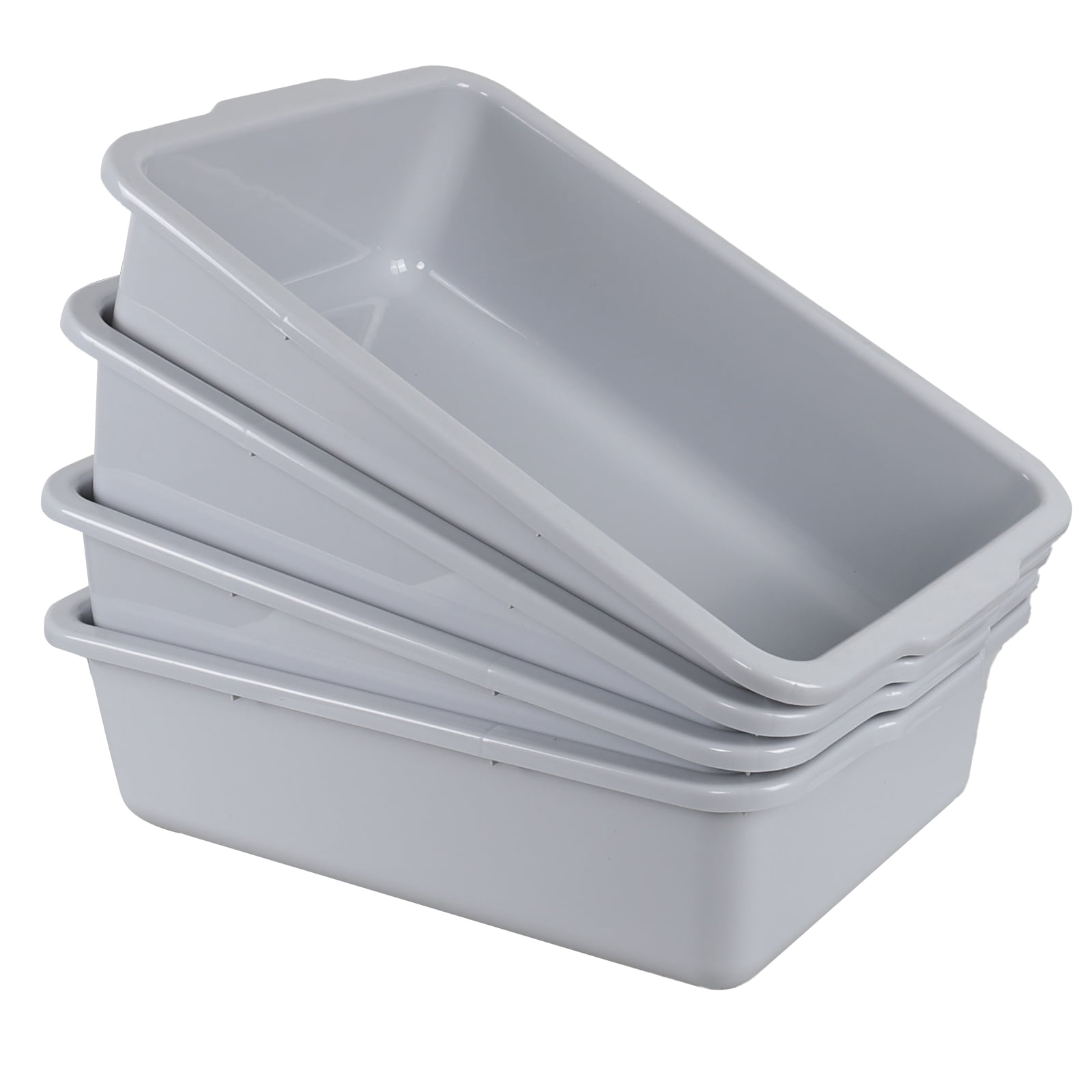 Anbers 4-Pack 32 L Plastic Commercial Bus Tub Box, Large Bus Tubs ...