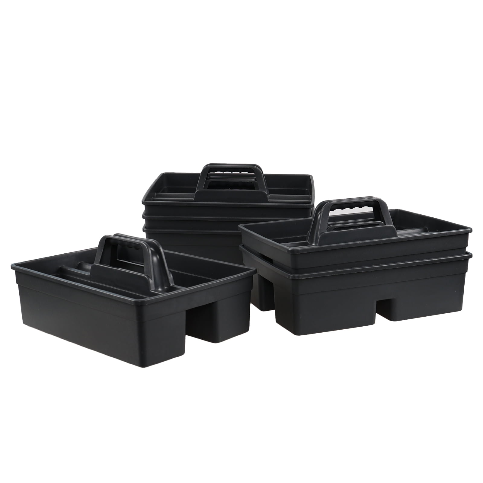 Anbers 6 Pack Plastic Cleaning Caddies with Compartments, Easy to Carry ...